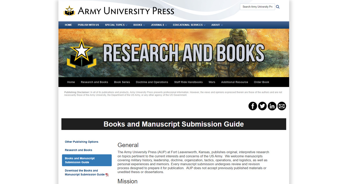 Books and Manuscript Submission Guide